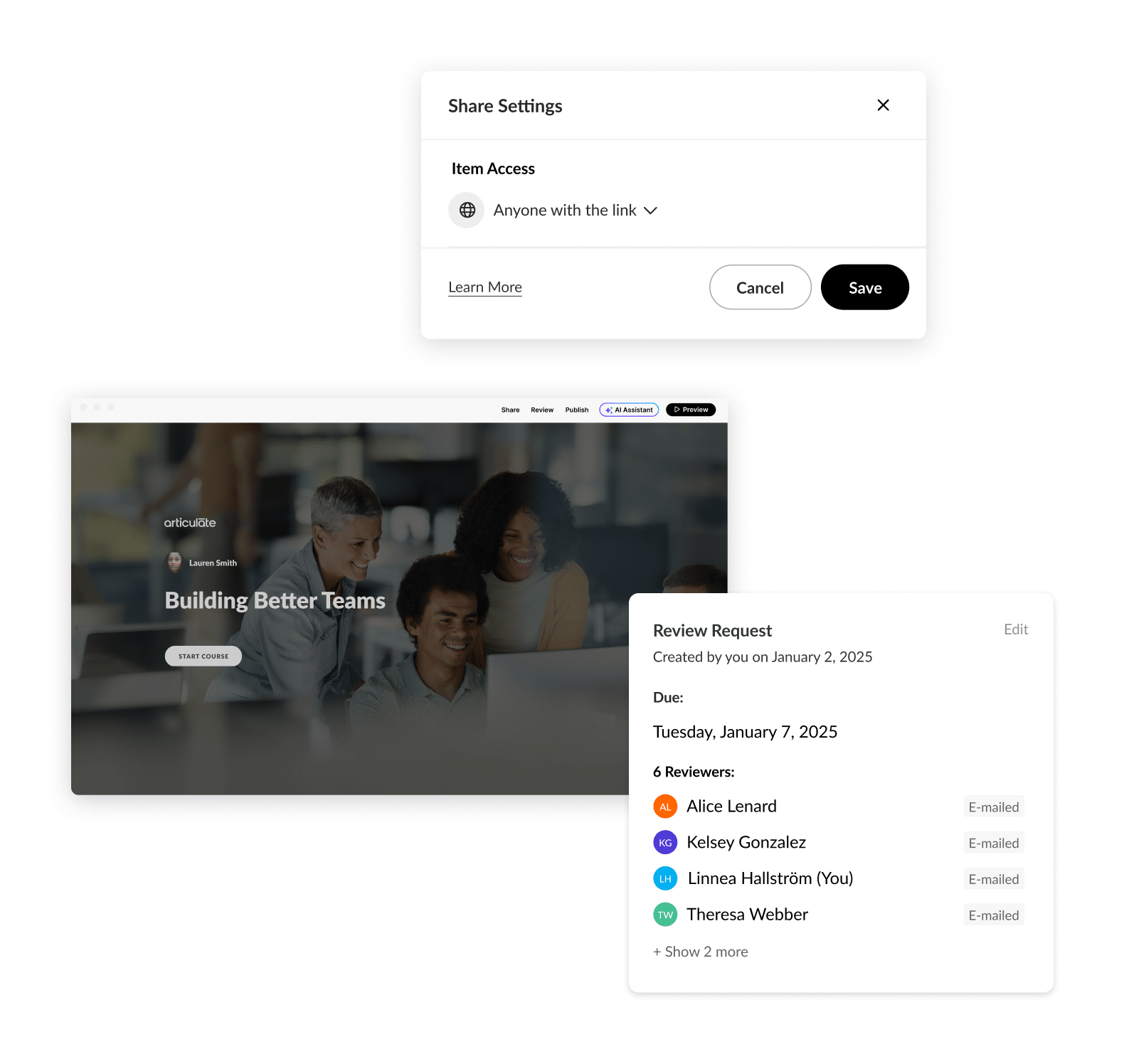 Effortless e-learning collaboration | Articulate