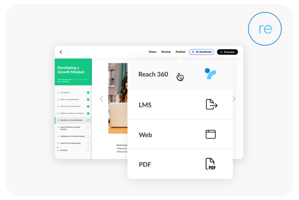 A frictionless LMS for quickly distributing online training | Articulate